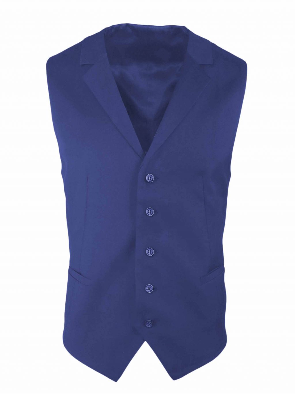 Men's Collared Vest - Royal Blue Wool Blend - Uniform Edit