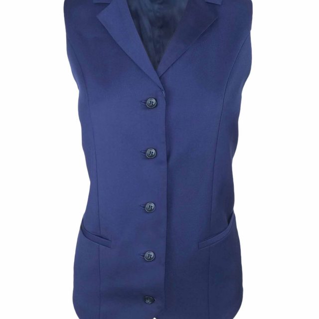 Women's Collared Vest - Royal Wool Blend - Uniform Edit