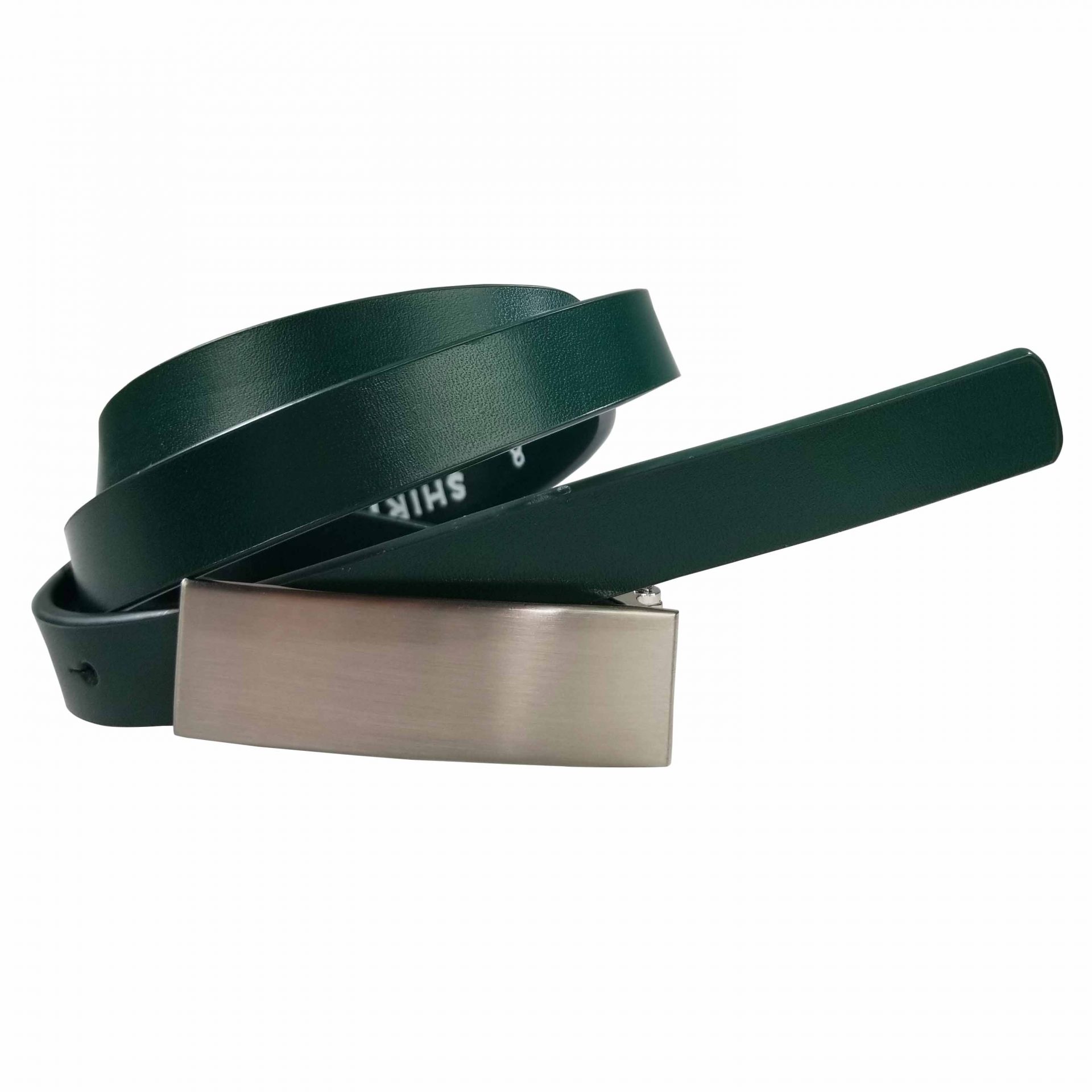 Women's Silver Clasp Belt - Dark Green - Uniform Edit