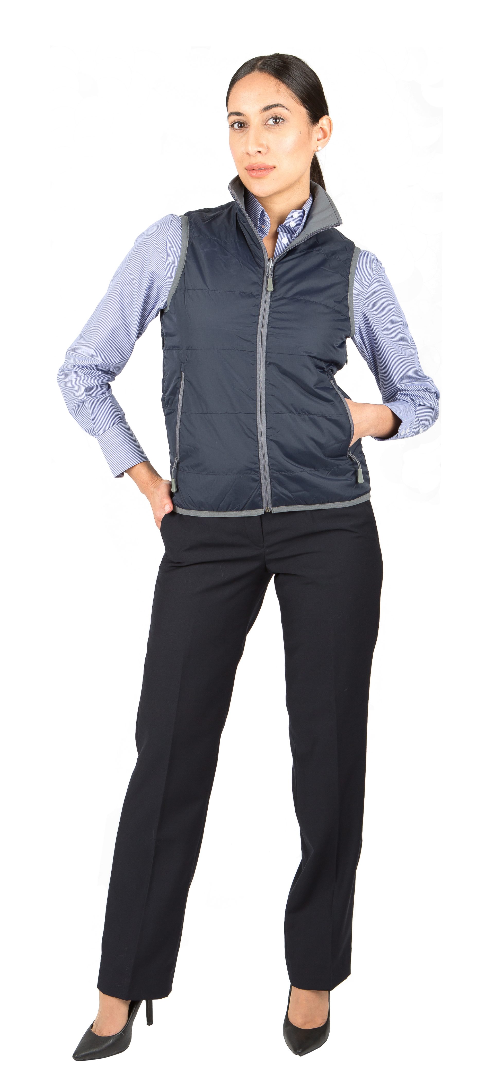Women's Reversible Vest - Navy/Grey - Uniform Edit