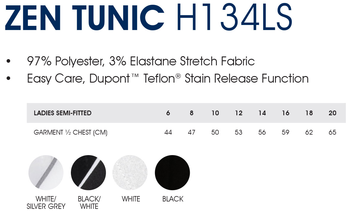 Crossover Tunic Top | Ladies ZEN Crossover Tunic | Zen Crossover Tunic White - The Uniform Edit