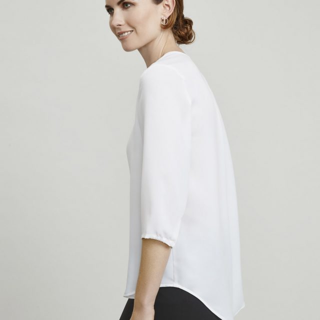 Lily Longline Blouse - White - Uniform Edit