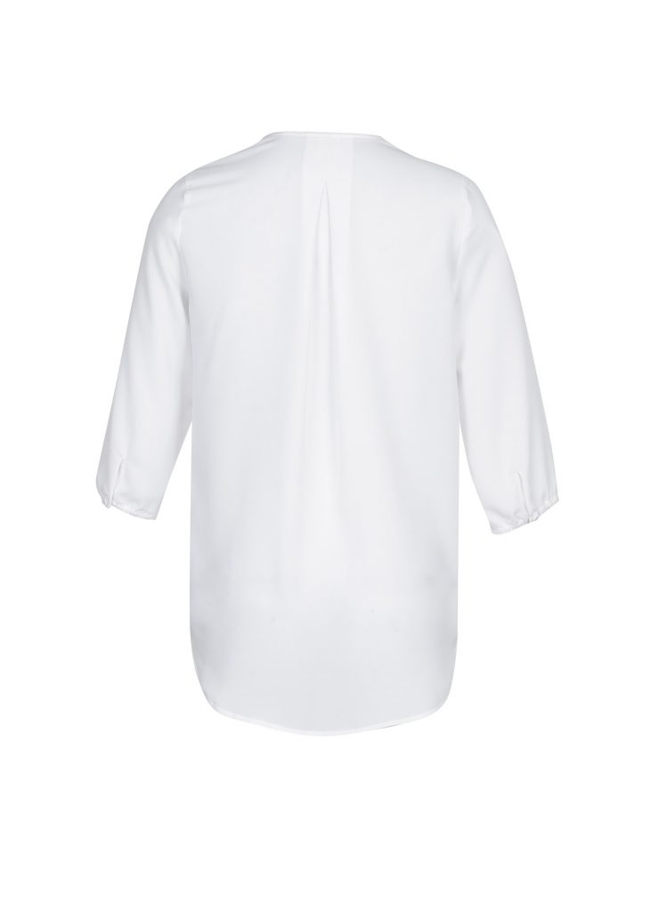 Lily Longline Blouse - White - Uniform Edit