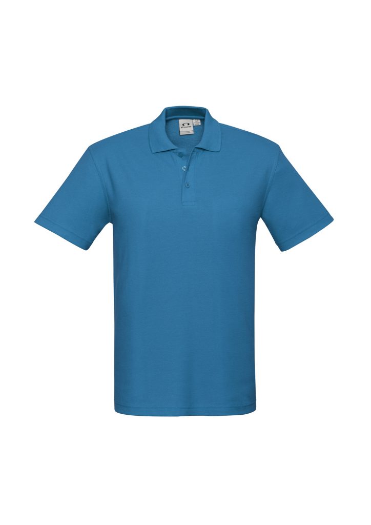 Men's Crew Polo - Cyan - Uniform Edit