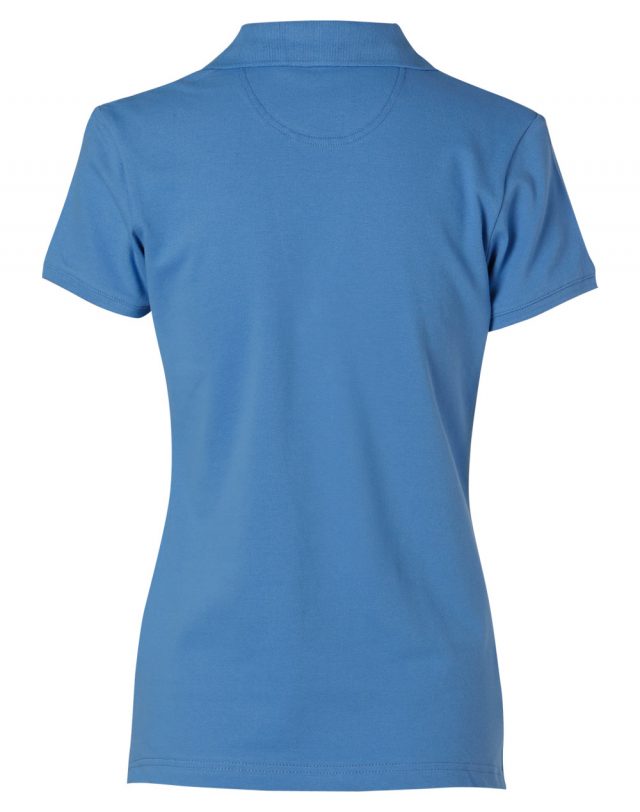 Women's Longbeach Cotton Short Sleeve Polo - Azure Blue - Uniform Edit