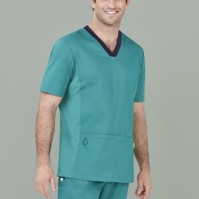 Mens Riley V-Neck Scrub Top - Teal - Uniform Edit