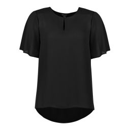 Vienna Short Sleeve Blouse - Black - Uniform Edit