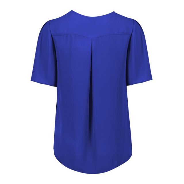 Vienna Short Sleeve Blouse - Cobalt Blue - Uniform Edit