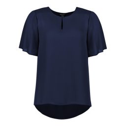 Vienna Short Sleeve Blouse - Navy - Uniform Edit