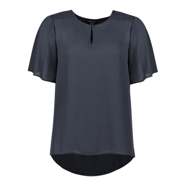 Vienna Short Sleeve Blouse - Storm Blue - Uniform Edit