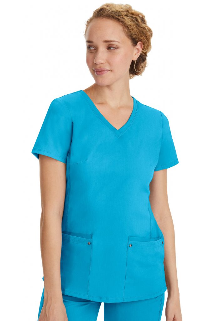 Ladies Juliet Scrub Top by Purple Label - Turquoise - Uniform Edit