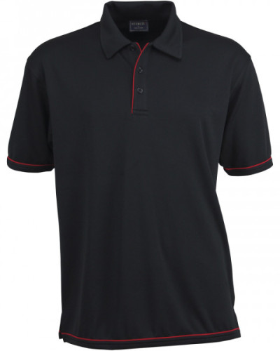 Mens Lightweight Cool Dry Polo Shirts - Red and White Black | The ...