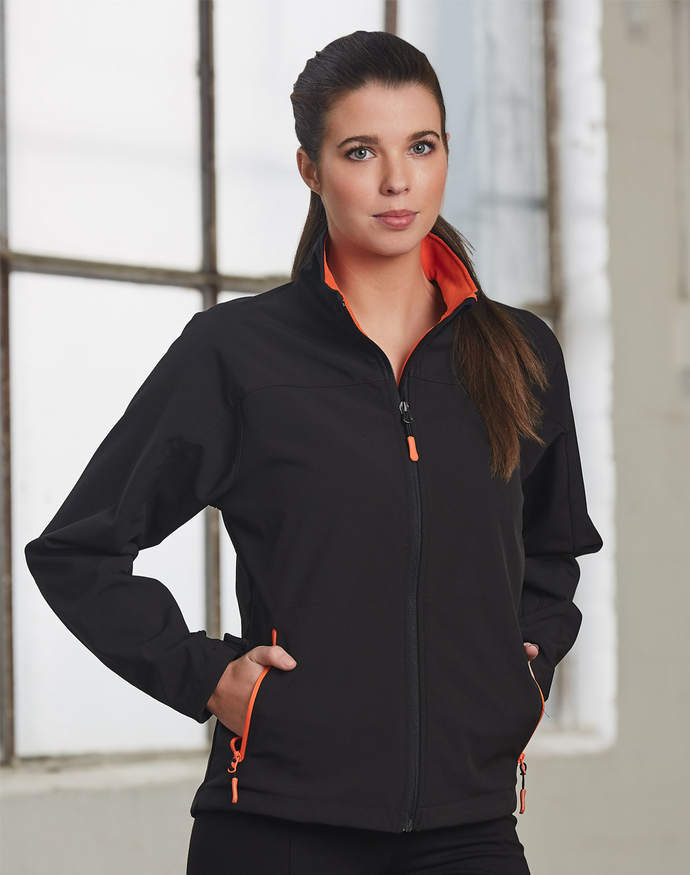 Women's Rosewall Soft Shell Jacket - Black and Cyan - Uniform Edit