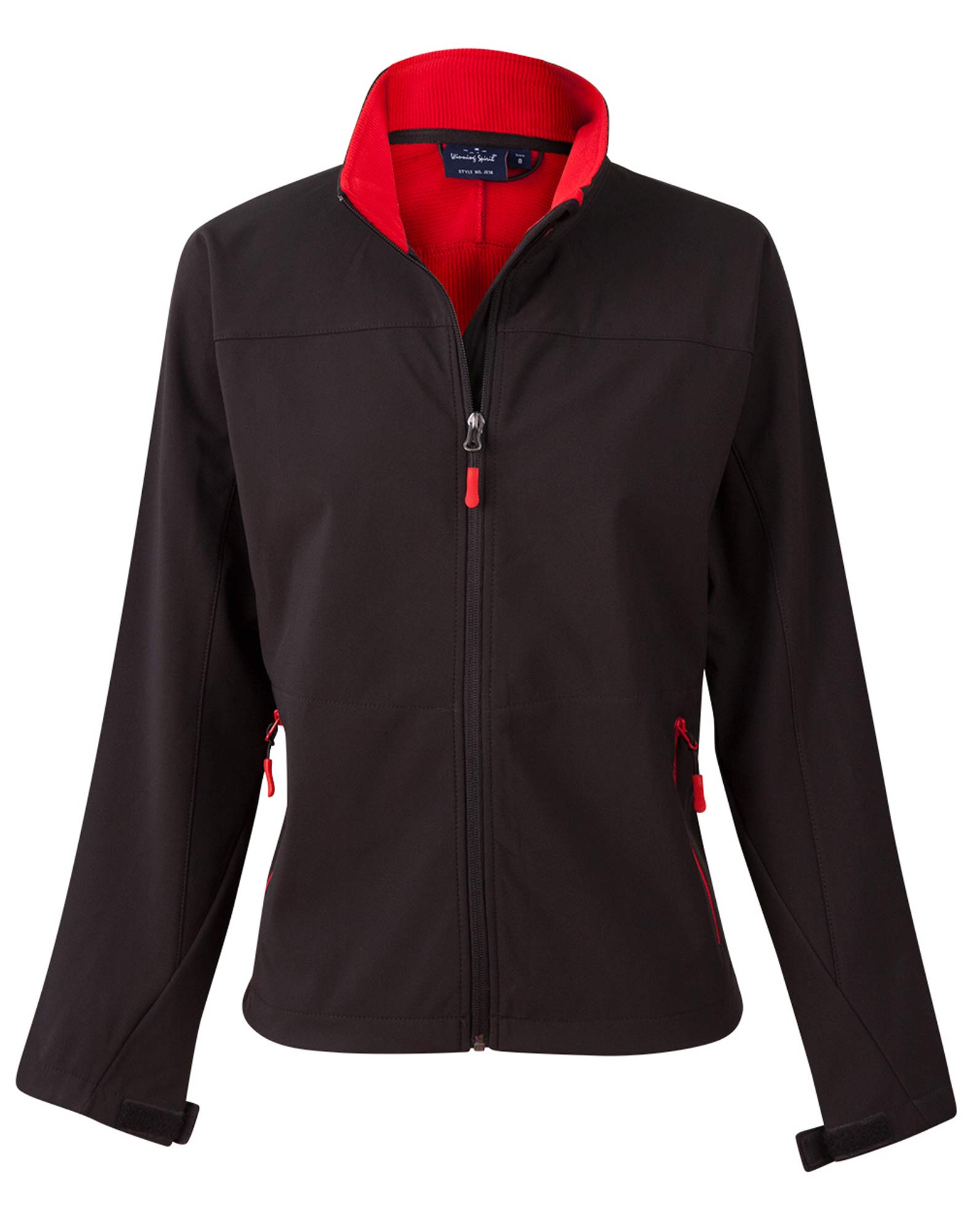 Women's Rosewall Soft Shell Jacket - Black and Red - Uniform Edit